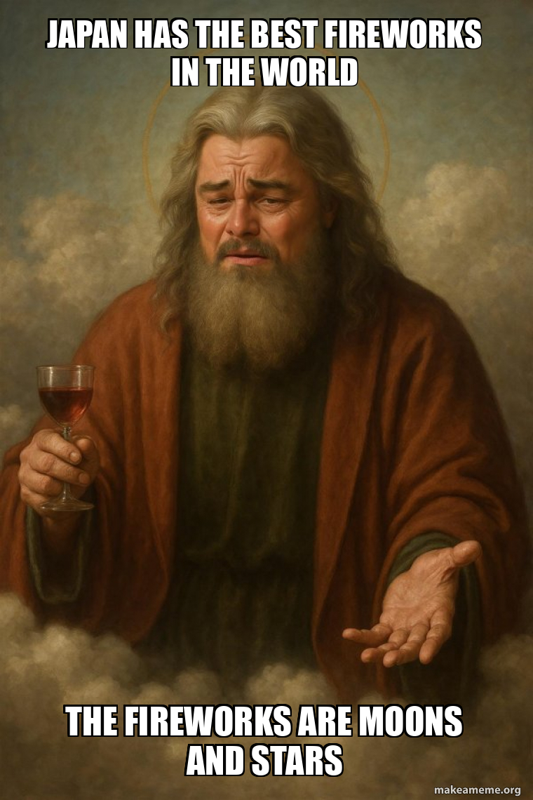 Japan has the best fireworks in the world The fireworks are moons and ...