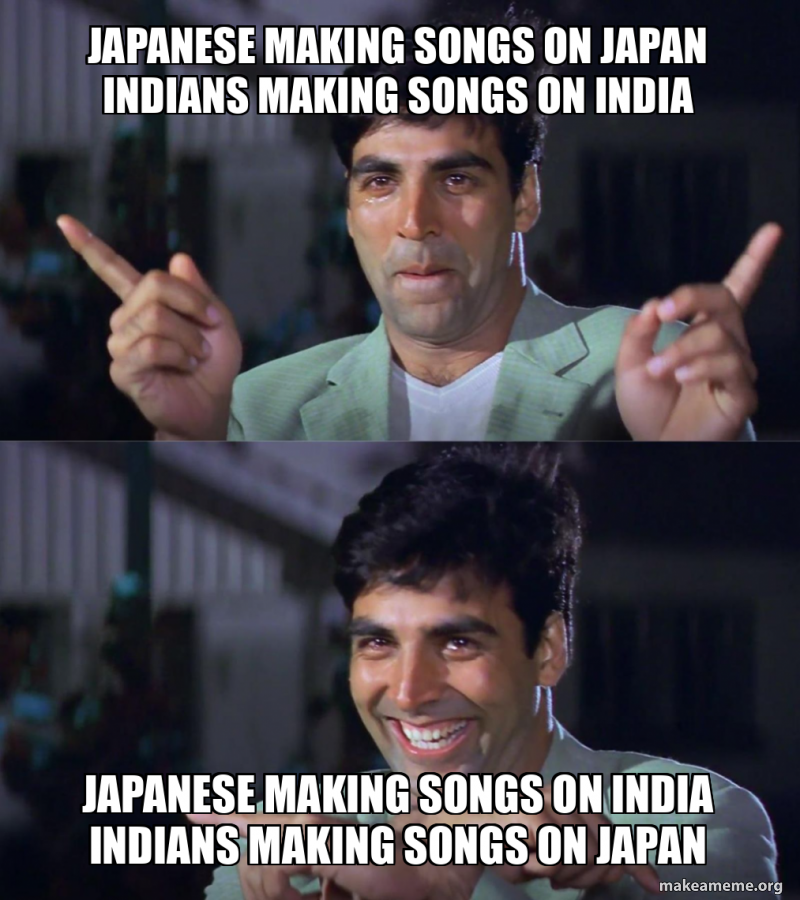 Japanese making songs on japan Indians making songs on india japanese ...