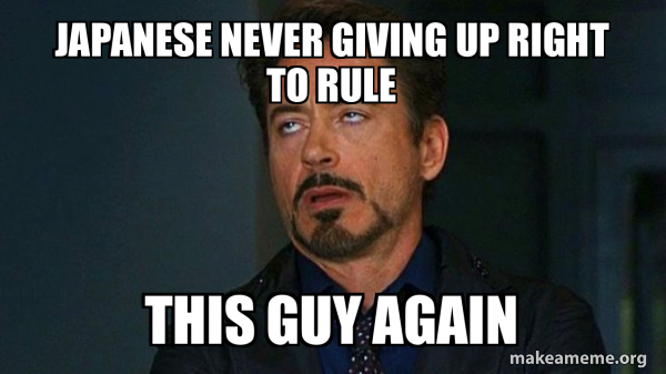 japanese never giving up right to rule this guy again - Tony Stark Eye ...