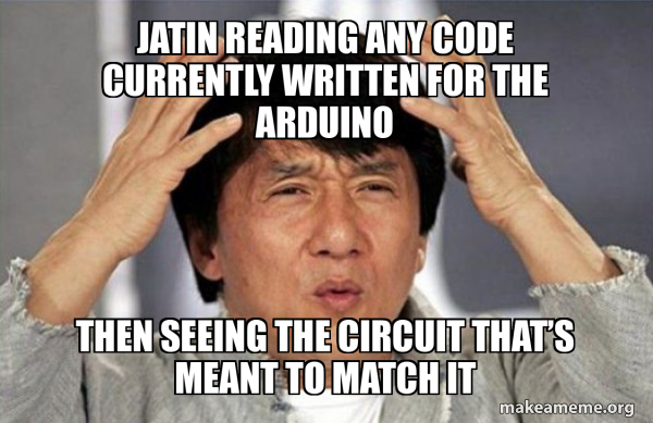 Jatin reading any code currently written for the arduino Then seeing ...