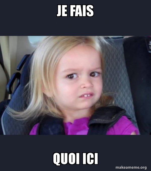 Je fais Quoi ici - Side-Eyes Chloe Meme Generator