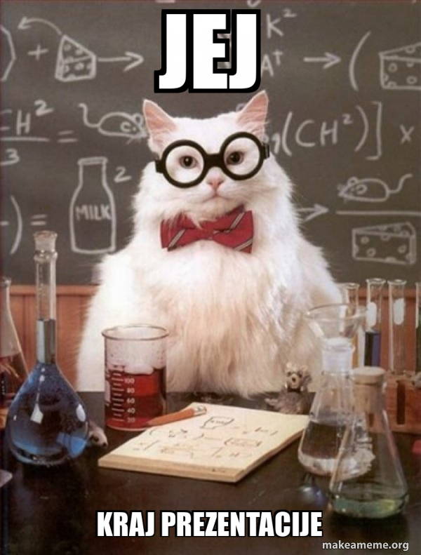 JEJ KRAJ PREZENTACIJE - Chemistry Cat Meme Generator