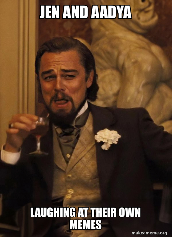 jen and aadya laughing at their own memes - Leonardo DiCaprio Laughing ...