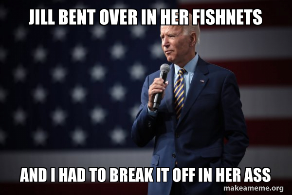 jill bent over in her fishnets and i had to break it off in her ass ...