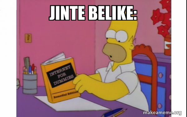 Jinte belike: - Computer Homer Meme Generator