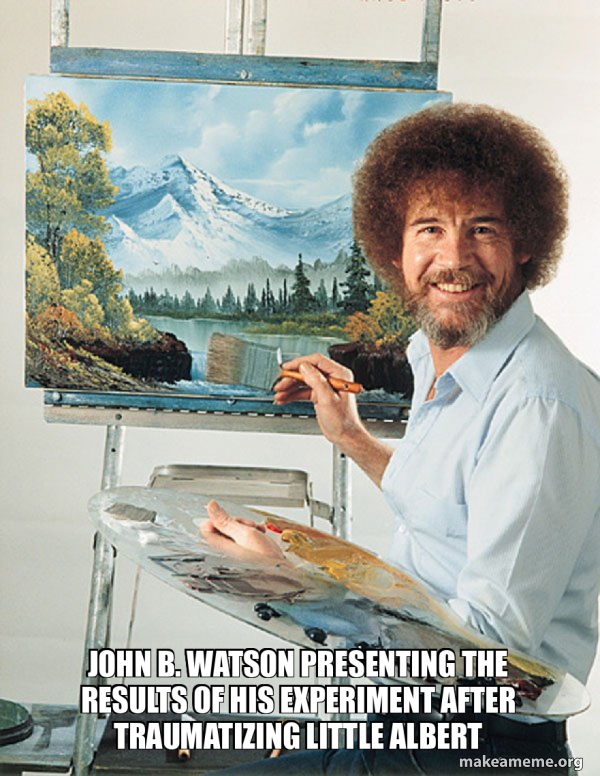 John B. Watson presenting the results of his experiment after ...