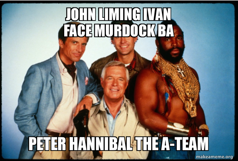 John Liming Ivan Face Murdock Ba Peter Hannibal The A Team Meme Generator