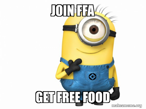 join ffa get free food - Thoughtful Minion Meme Generator