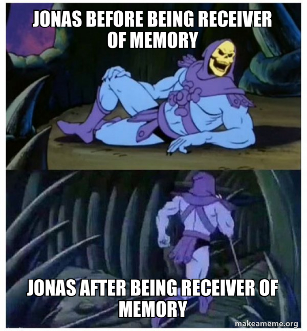 Jonas Before being Receiver of Memory Jonas after being Receiver of ...