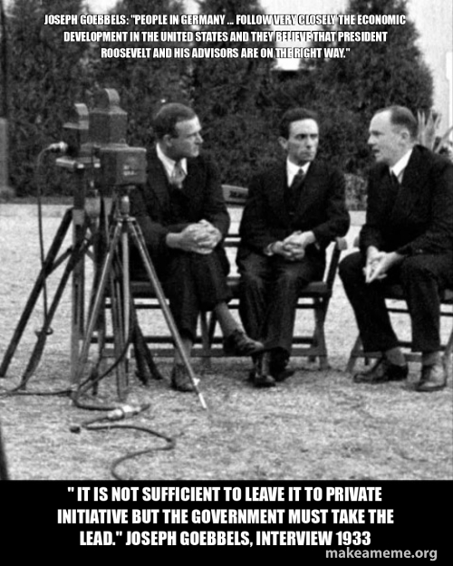 Joseph Goebbels: "People in Germany ... follow very closely the ...