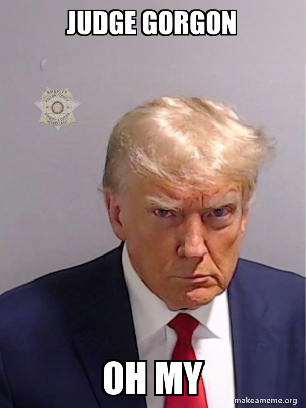 judge gorgon oh my - Donald Trump Mugshot Meme Generator