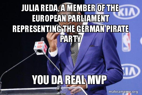 Julia Reda, a Member of the European Parliament representing the German ...