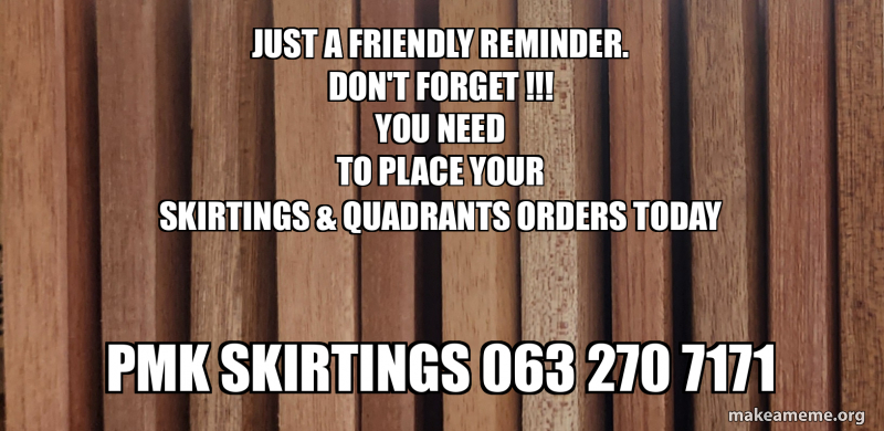Just a friendly reminder. Don't FORGET !!! you need to place your ...