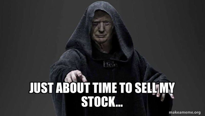 just about time to sell my stock... Meme Generator