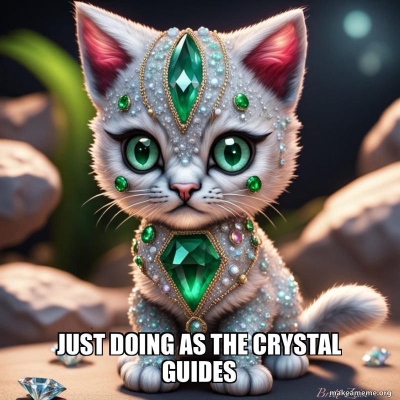 Just doing as the crystal guides Meme Generator