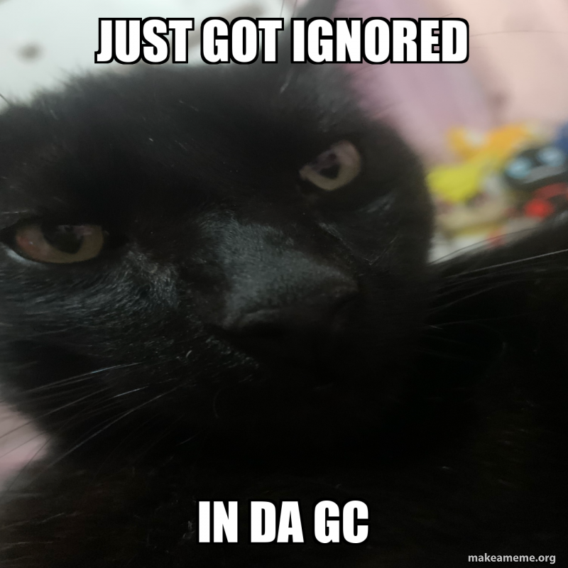 just got ignored in da gc Meme Generator