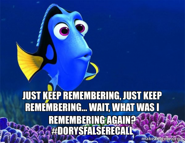 Just keep remembering, just keep remembering... Wait, what was I remembering again? # ...