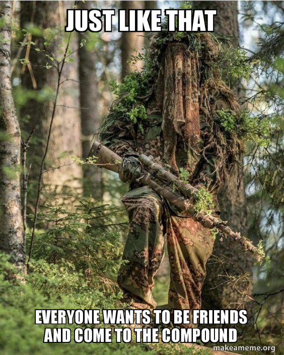 Just like that everyone wants to be friends and come to the compound ...