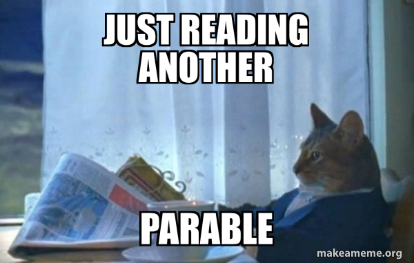 Just reading another Parable - Sophisticated Cat Meme Generator