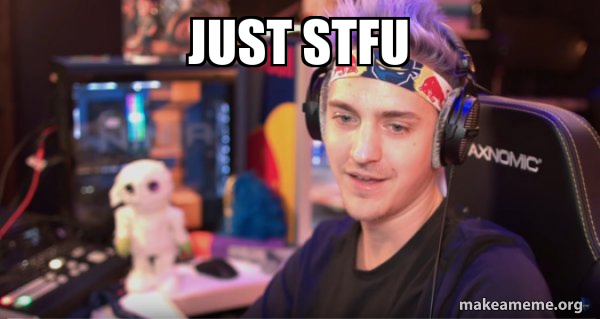 just stfu - Ninja Tyler Blevins Meme Generator