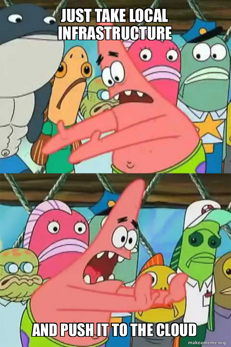 Just take local infrastructure and push it to the cloud - Push It ...