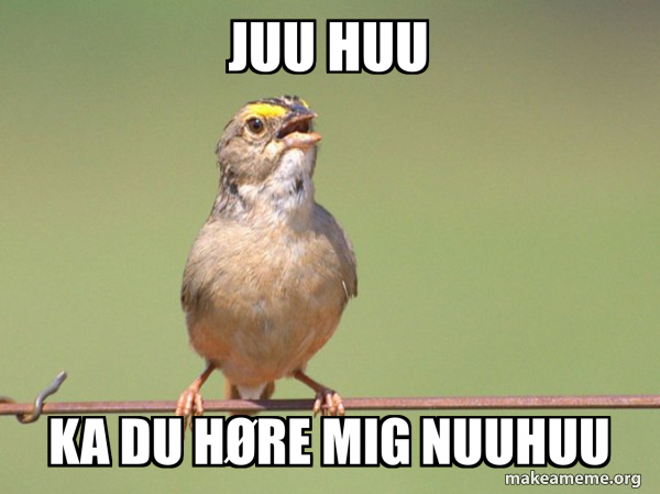 juu huu ka du høre mig nuuhuu - Common Opinion Sparrow Meme Generator