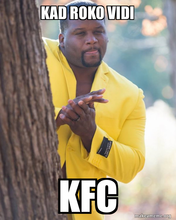 kad roko vidi KFC - Anthony Adams in Yellow Suit Rubbing Hands Meme ...