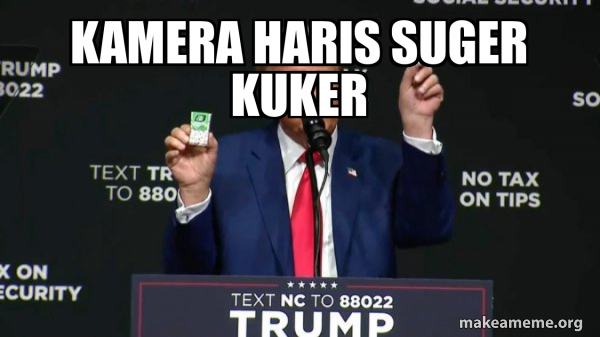 Kamera haris suger kuker - Trump Tic Tac Meme Generator