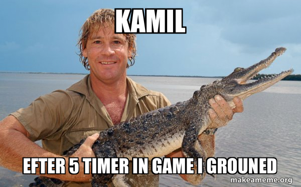 Kamil Efter 5 timer in game i Grouned - Steve irwin Meme Generator