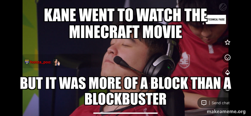 Kane went to watch the Minecraft movie But it was more of a block than ...
