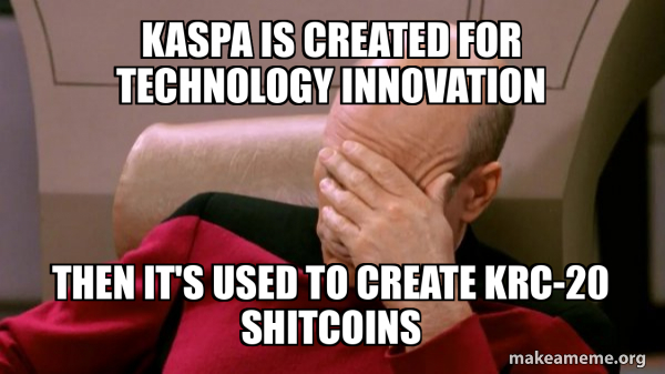 Kaspa is created for technology innovation Then it's used to create krc ...