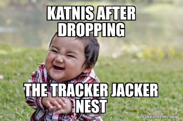 katnis after dropping the tracker jacker nest - Evil, scheming toddler ...