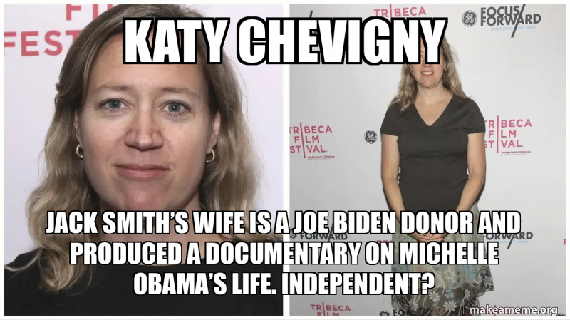 Katy Chevigny Jack Smith’s Wife Is a Joe Biden Donor and Produced a ...