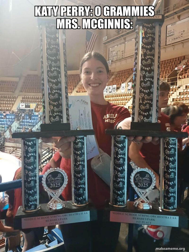 Katy perry: 0 grammIES MRS. MCGINNIS: Meme Generator
