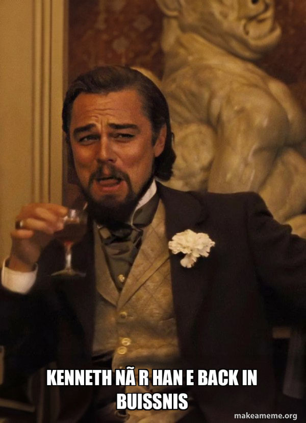 Kenneth når han e back in buissnis - Leonardo DiCaprio Laughing Django ...