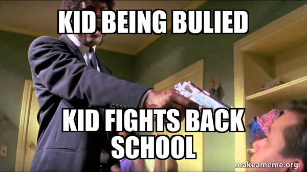 kid being bulied kid fights back school - Samuel L. Jackson Say What ...