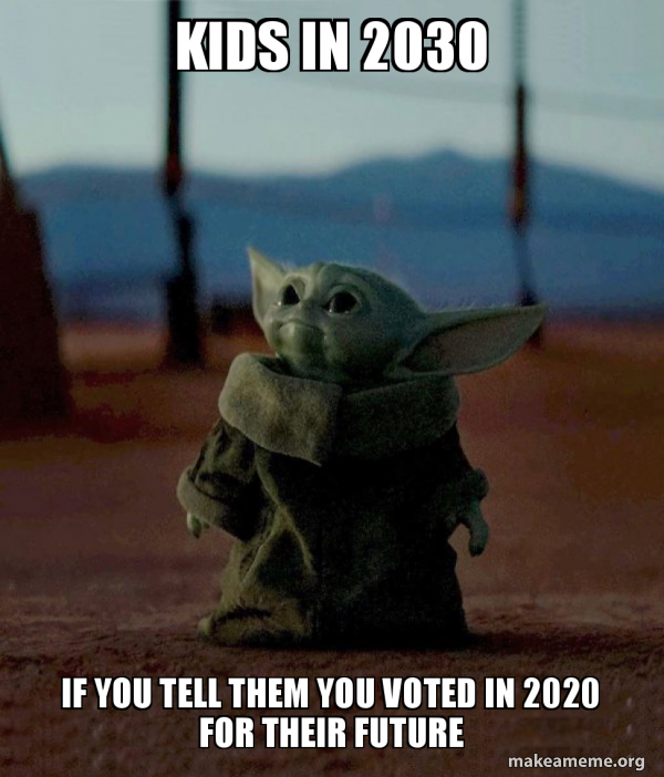 kids in 2030 if you tell them you voted in 2020 for their future - Baby ...