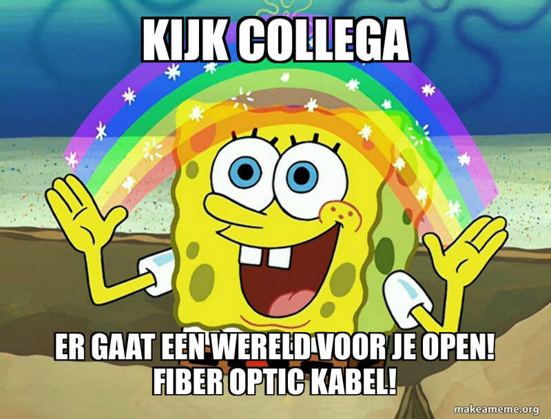 Kijk collega ER GAAT EEN WERELD VOOR je OPEN! FIBER OPtic kabel ...