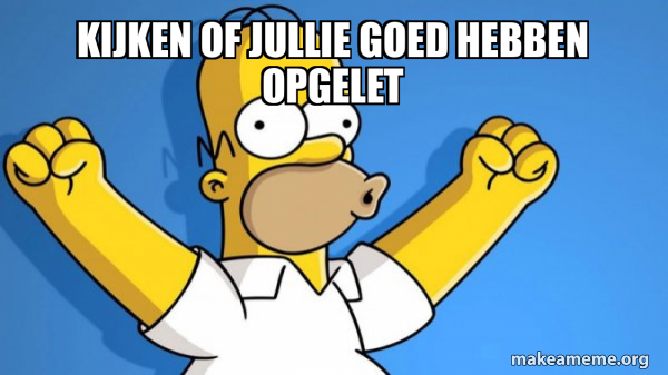 kijken of jullie goed hebben opgelet - Happy Homer Meme Generator