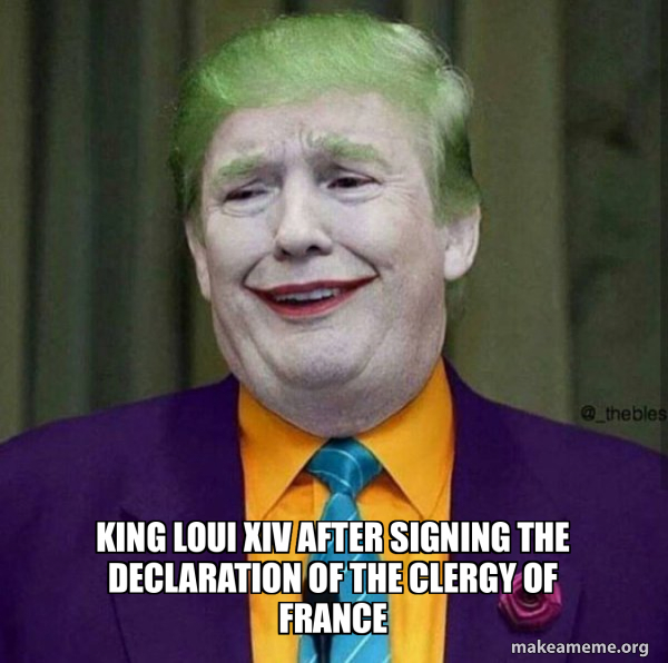 king loui xiv after signing the declaration of the clergy of france ...