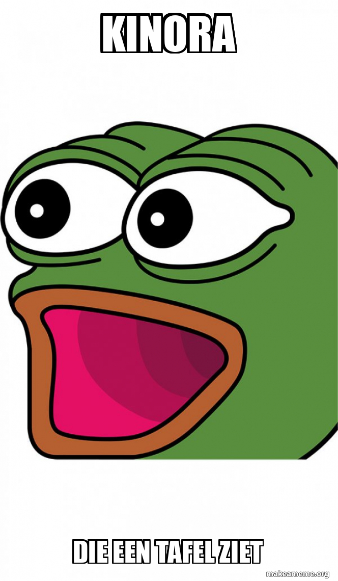kinora die een tafel ziet - Poggers Meme Generator