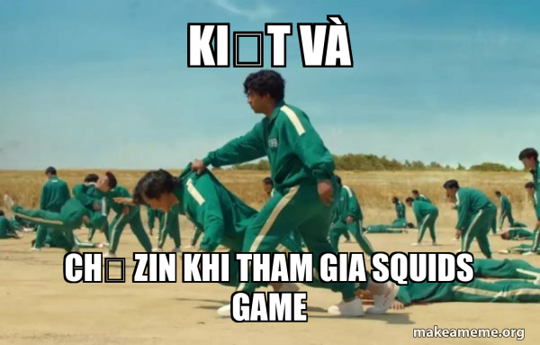 KIỆT VÀ CHỊ ZIN KHI THAM GIA SQUIDS GAME - Squid Game Ali Holding Seong ...