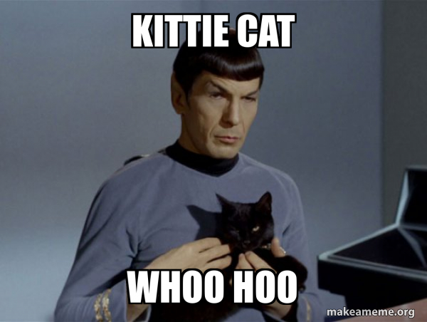 KiTtIe CaT WhOo HoO - Spock and Cat Meme Meme Generator