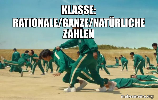 Klasse: Rationale/Ganze/Natürliche Zahlen - Squid Game Ali Holding ...