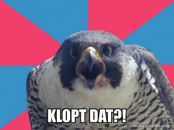 klopt dat?! - Millennial Falcon Meme Generator