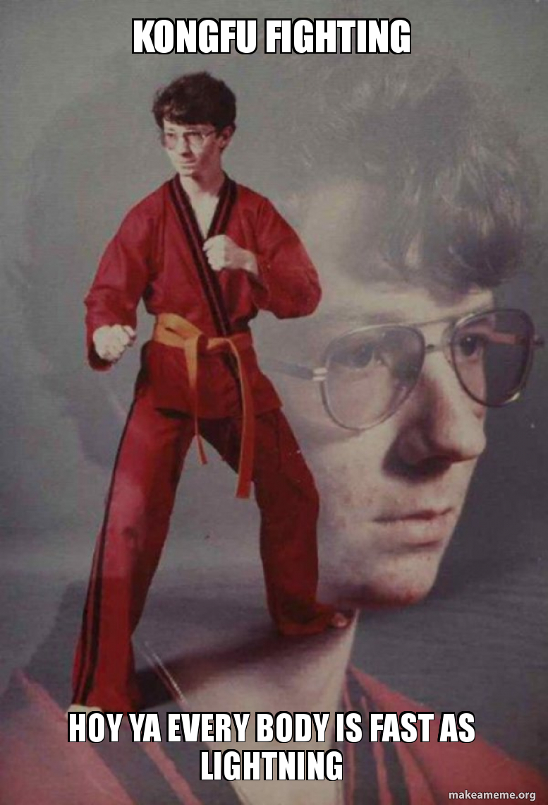 Kongfu fighting Hoy ya every body is fast as lightning - Karate Kyle ...