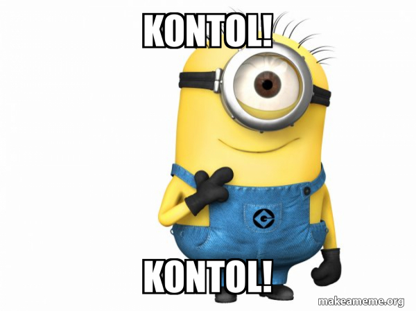 Kontol! Kontol! - Thoughtful Minion Meme Generator
