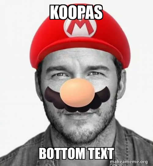 koopas bottom text Meme Generator