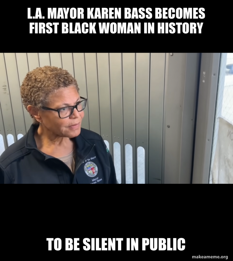 L.A. mayor Karen bass becomes first black woman in history to be silent ...