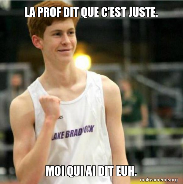La prof dit que c'est juste. Moi qui ai dit euh. - Success Ginger Meme ...